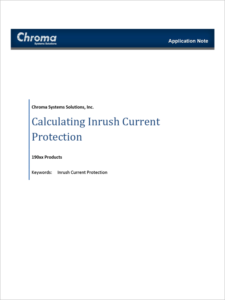 Calculating Inrush Current Protection