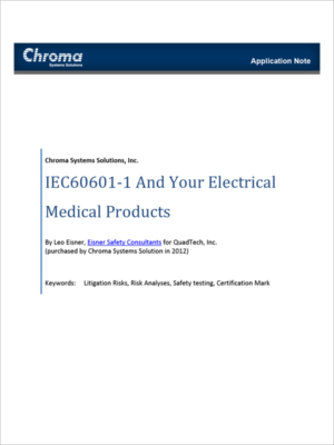 IEC60601-1 And Your Electrical Medical Products