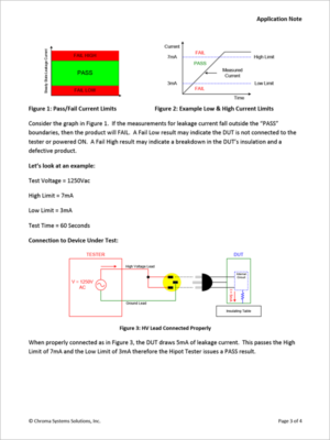 Using Low Limits To Verify Hipot Connection