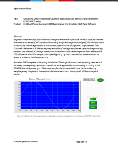 Converting Dso Oversampled Waveform Captures To User Defined Waveforms