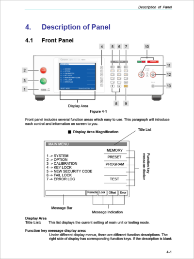 Manuals | 19055 Hipot Analyzer