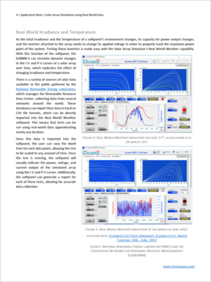 Solar Array Simulation using Real World Data