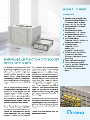 Datasheet | Thermal/Multi-Function Data Logger – 51101
