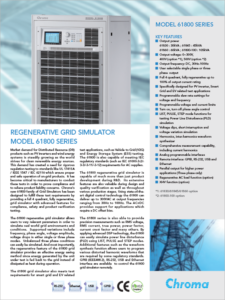 Regenerative Grid Simulator > 30kVA to 630KVA > Chroma