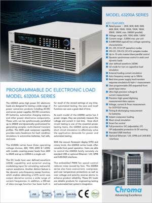 Datasheet | High Power DC Electronic Loads – 63200A