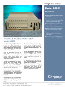 Datasheet | Timing Noise Analyzer 80611