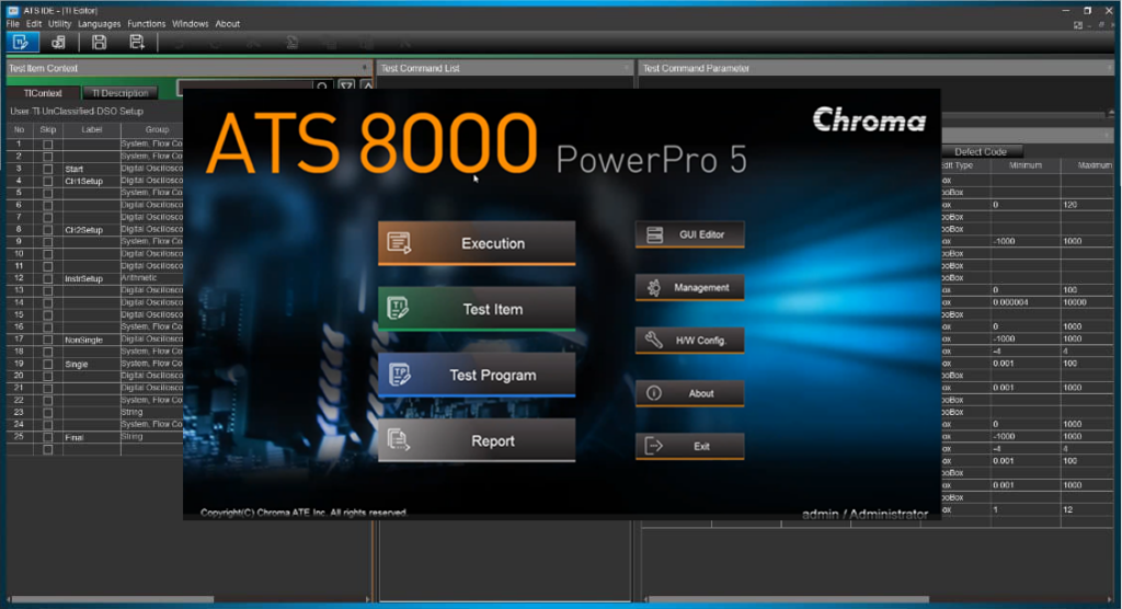 Power Pro Automated Test Software